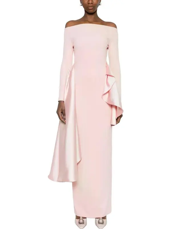 Solace London Long Sleeve Maxi Dress - Pink