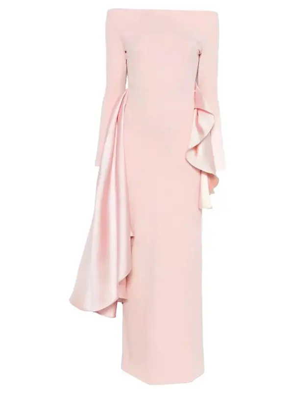 Solace London Long Sleeve Maxi Dress - Pink