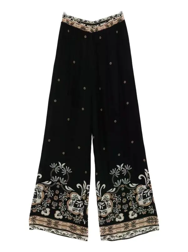 TWINSET Floral-print Pants - Black