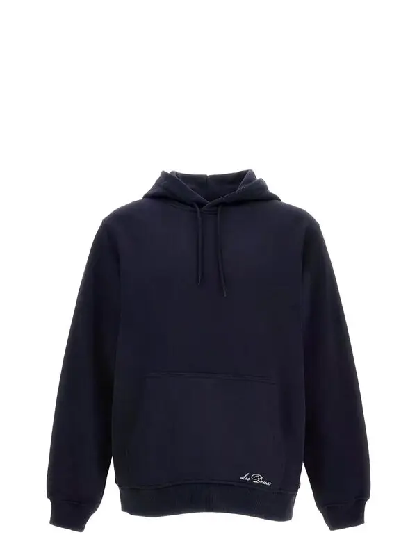 LES DEUX Graphic-print Hoodie - Blue