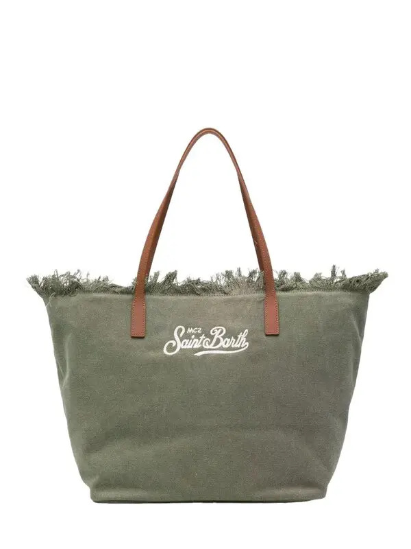 MC2 SAINT BARTH Fringed City Tote Bag - Green