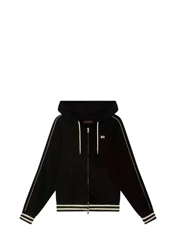 WALES BONNER Zip-up Hoodie - Black