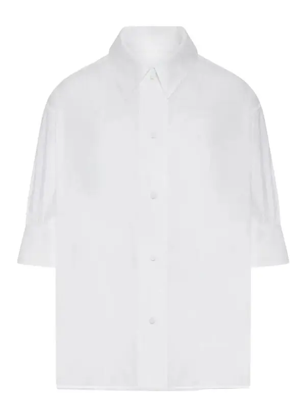 JIL SANDER Cuffed Top - White