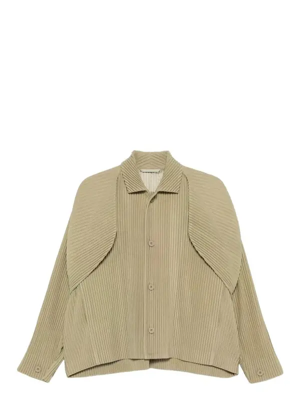 Issey Miyake Pleated Layered Jacket - Neutrals