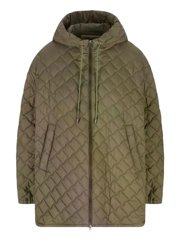 Herno Quilted Hooded Jacket - Green