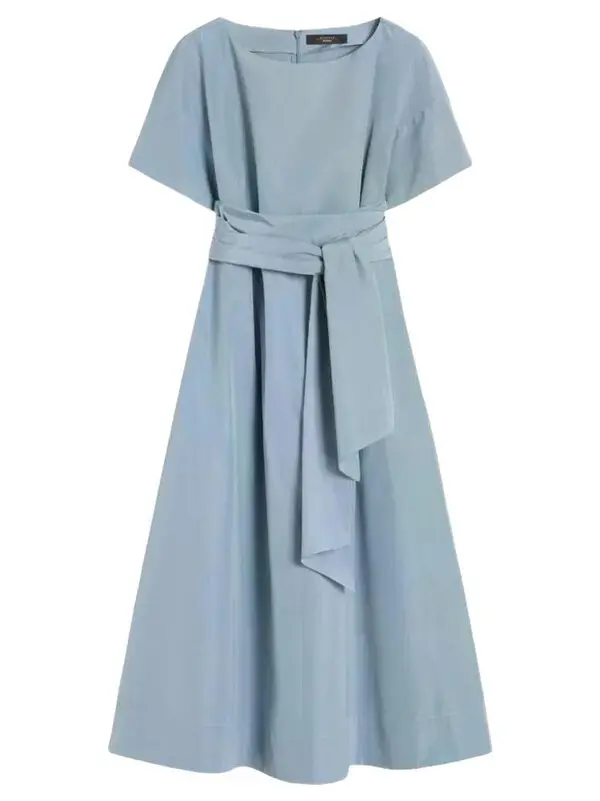 Max Mara Belted A-line Dress - Blue