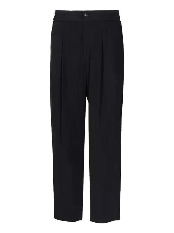 Giorgio Armani Button Pleat Trousers - Blue