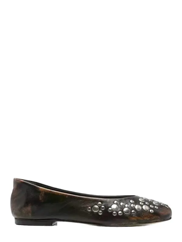 Gimaguas Studded Ballet Flats - Brown