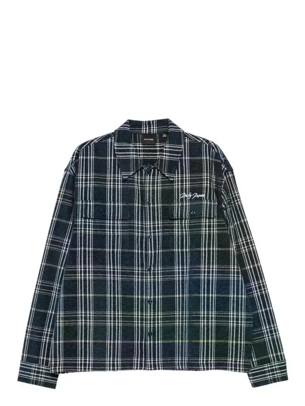 DAILY PAPER Plaid Flap-pocket Shirt - Blue