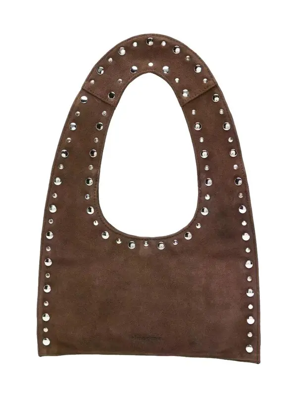 Gimaguas Mini Franca Studded Suede Shoulder Bag - Brown