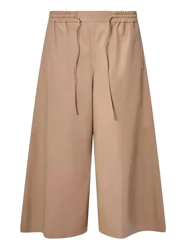 YVES SALOMON Fine Leather Culottes Trousers - Neutrals