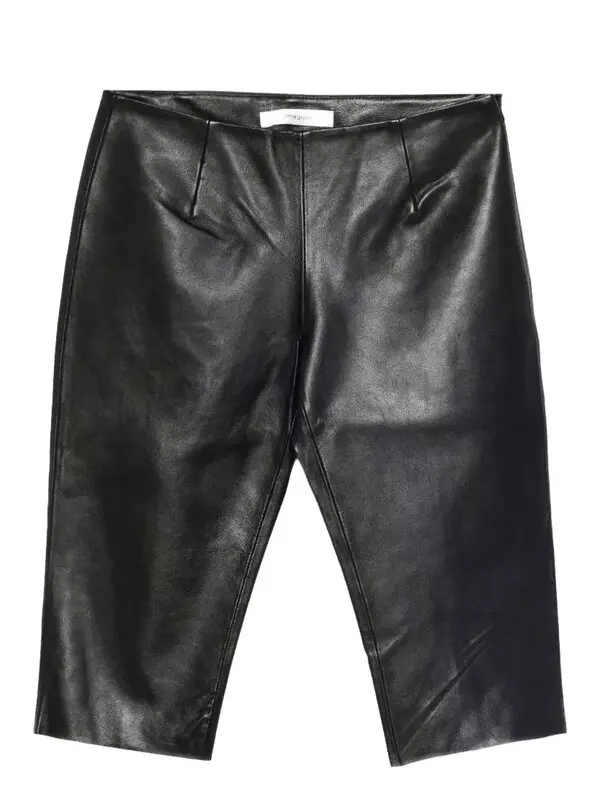 Gimaguas Leather Tailored Shorts - Black