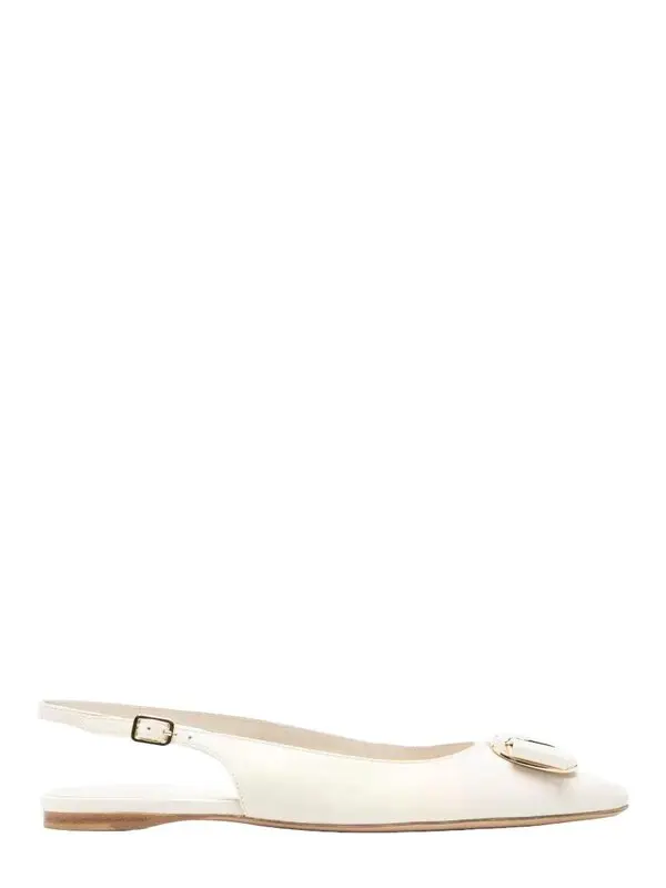 FERRAGAMO Zelmy Slingback Flat Pumps - Neutrals