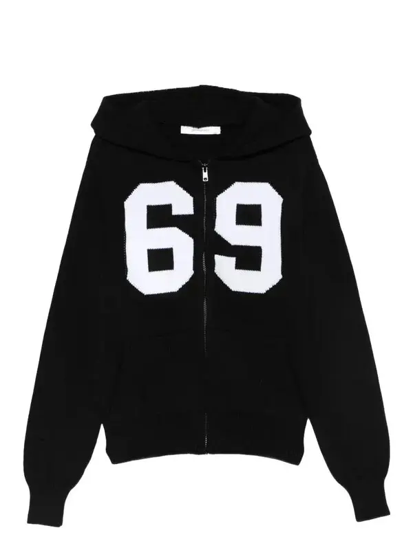 Gimaguas Hooded Zip Cardigan - Black