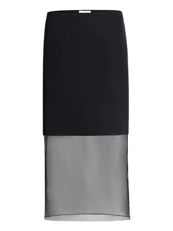 Khaite Sybil Midi Skirt - Black