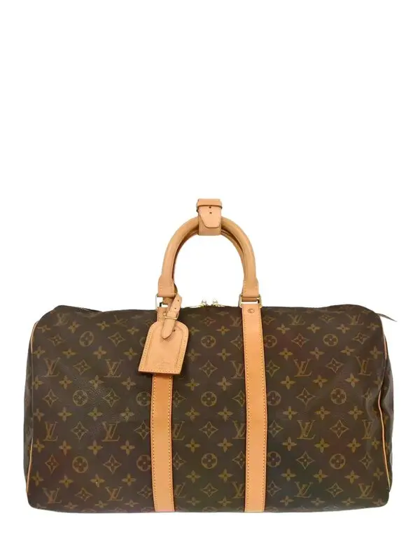 LOUIS VUITTON 1999 Monogram Duffle Tote - Brown