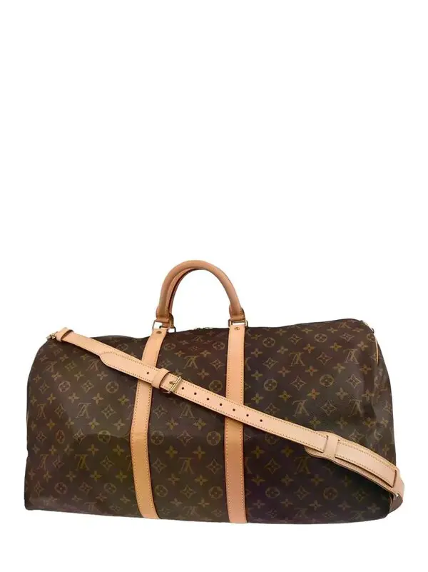 LOUIS VUITTON 2002 Keepall Bandouliere 55 Duffle Bag - Brown