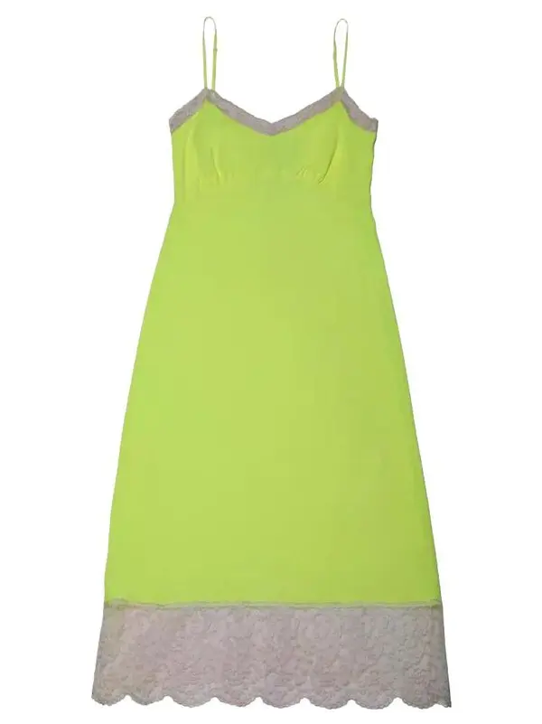 Simone Rocha Lace-trim Midi Dress - Green