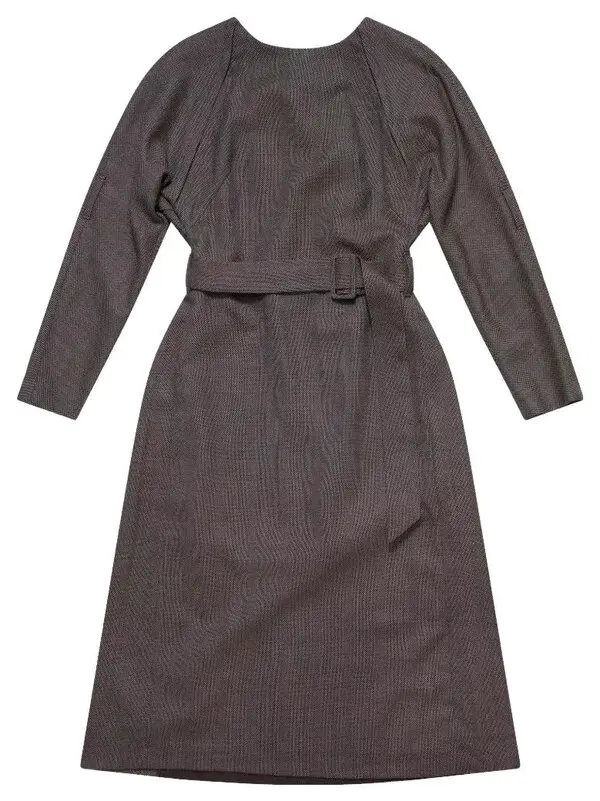 MAISON MARGIELA Belted Midi Dress - Brown