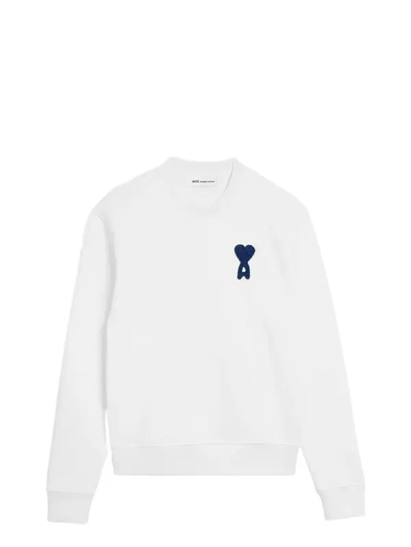 Ami De Coeur Heart-patch Sweatshirt - White