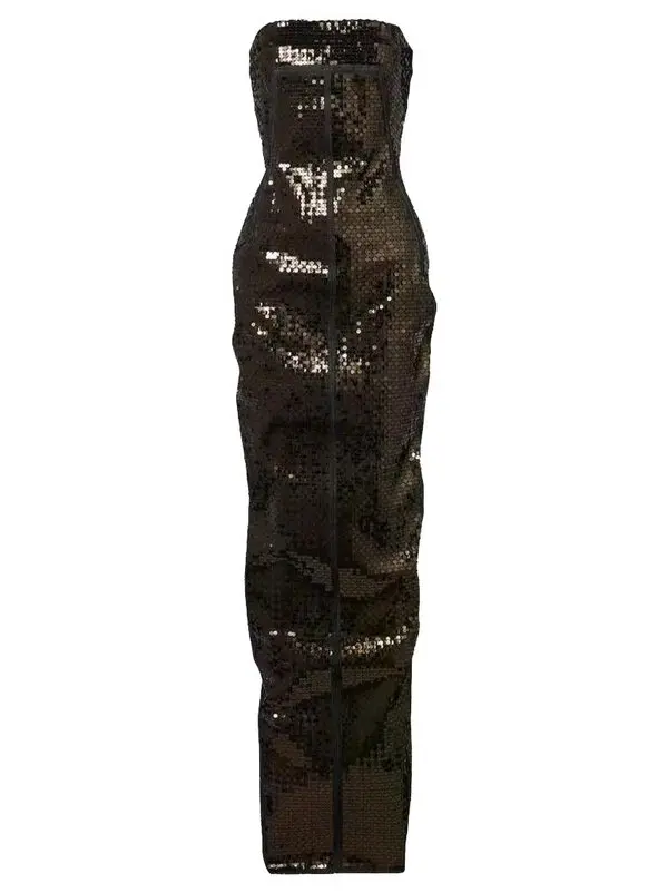 Rick Owens Sequin-embellished Midi Dress - Brown