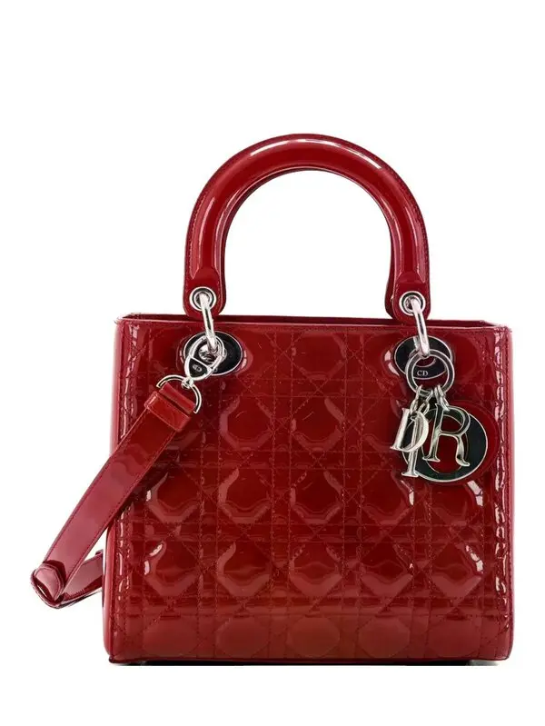 Dior Lady Medium Satchel - Red