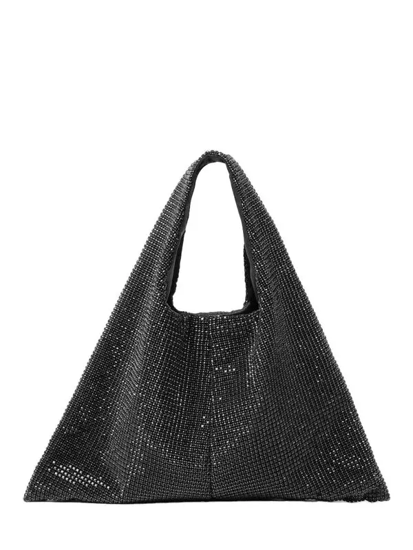 TWENTY FOURHAITCH Strass Mesh Shopper Bag - Black