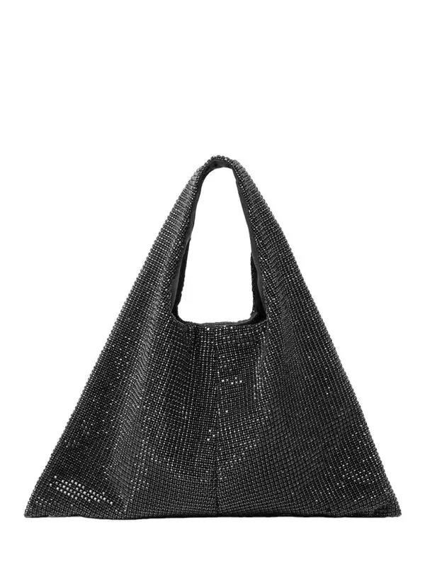 TWENTY FOURHAITCH Strass Mesh Shopper Bag - Black