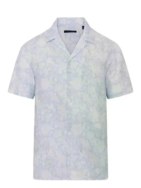 PATRICK ASSARAF Floral Short-sleeve Shirt - Blue