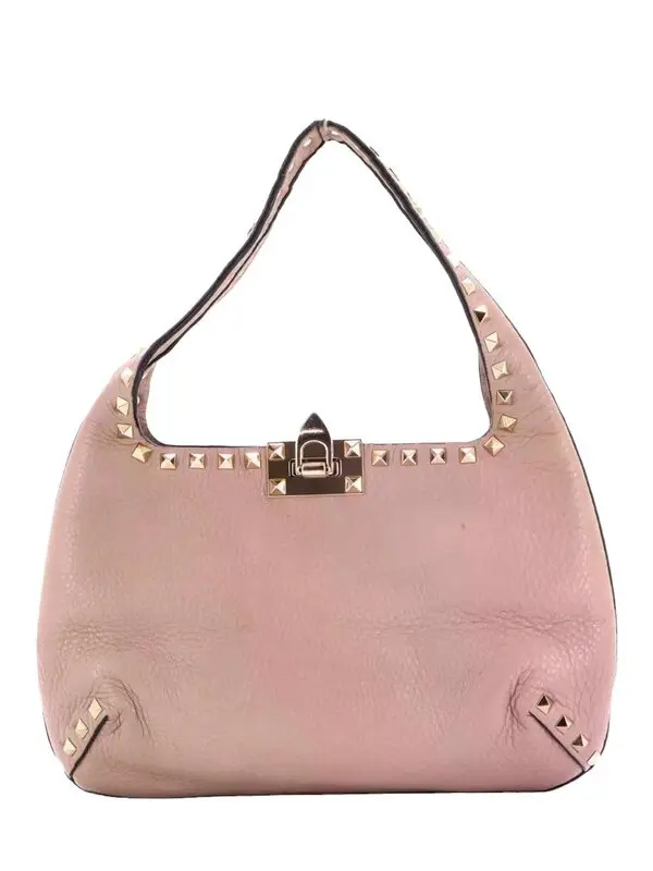 Valentino Garavani Rockstud Flip Lock Small Hobo Bag - Neutrals