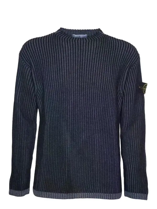Stone Island Ribbed Crew-neck Jumper - Blue