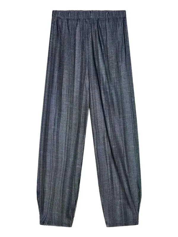 Giorgio Armani Pleated Jersey Wide Trousers - Grey