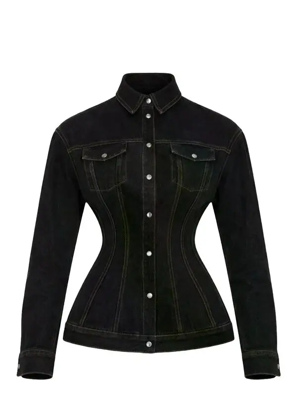 Wardrobe.NYC Buttoned Panelled Jacket - Black