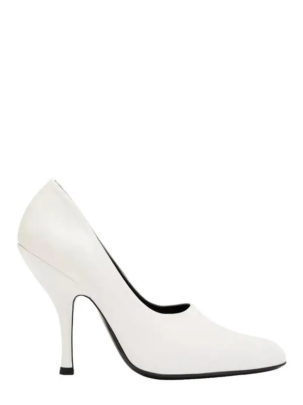 JUDE Date Round-toe Pumps - White