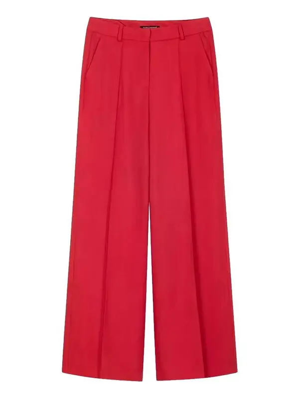 LUISA CERANO Wide Leg Palazzo Pants - Red