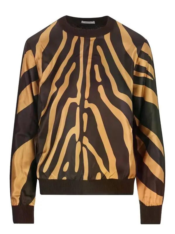 FERRAGAMO Animal-print Sweater - Brown