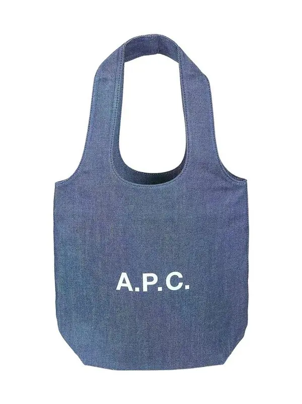 A.p.c. Ninon Printed Denim Tote Bag - Blue