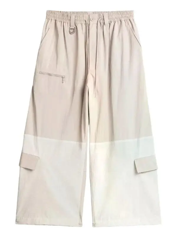 Y3 Colourblock Cotton Trousers - Neutrals