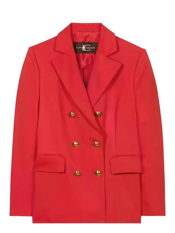 LUISA CERANO Button Blazer - Red