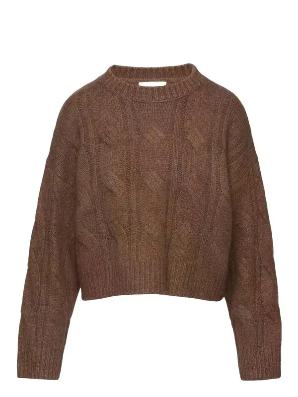Sablyn Cable Knit Jumper - Brown