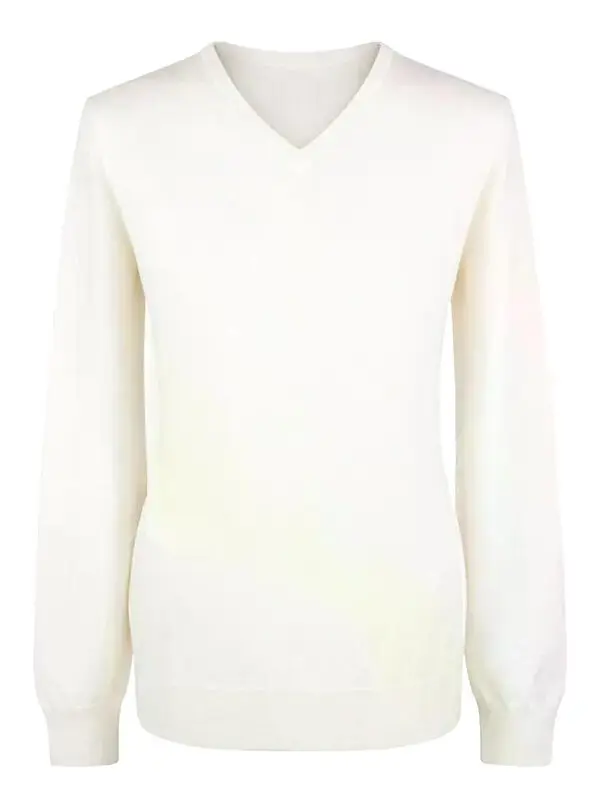 GRAN SASSO V-neck Jumper - White