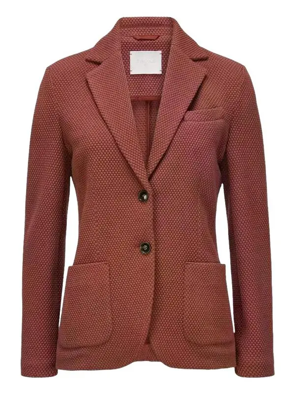CIRCOLO 1901 Textured Notched Blazer - Brown