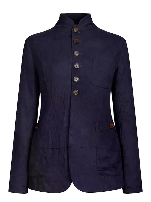 ALEKSANDR MANAMÏS Cordelia Button Jacket - Blue