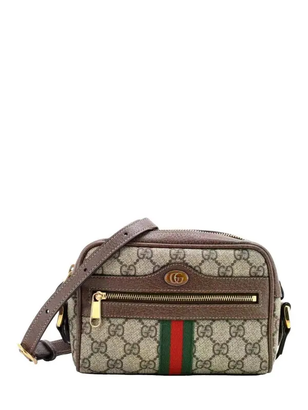 Gucci Ophidia Mini Crossbody Bag Gg Coated Canvas - Brown
