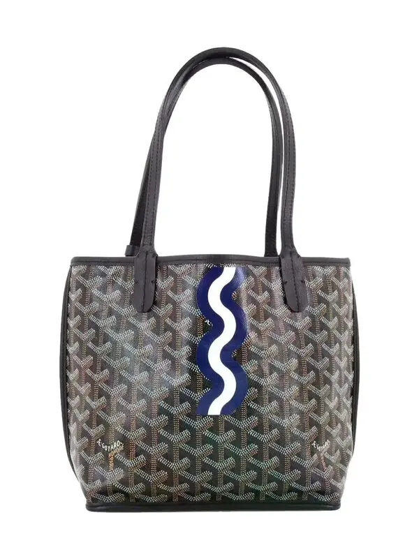 Goyard Anjou Reversible Printed Mini Tote Bag - Black