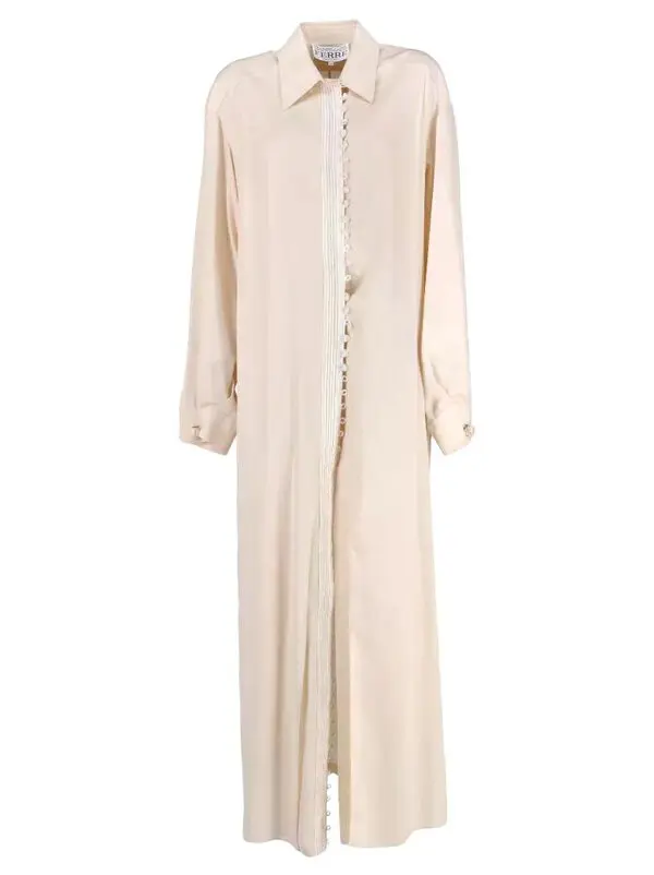 Gianfranco Ferre Buttoned Detail Midi Dress - Neutrals