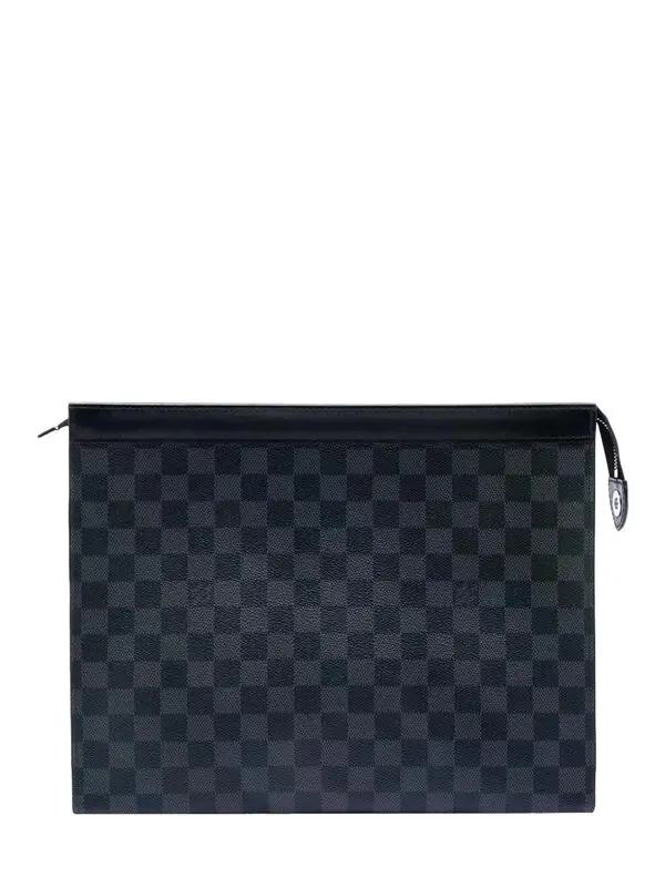 LOUIS VUITTON 2010 Damier Graphite Pochette Voyage Mm Clutch - Black