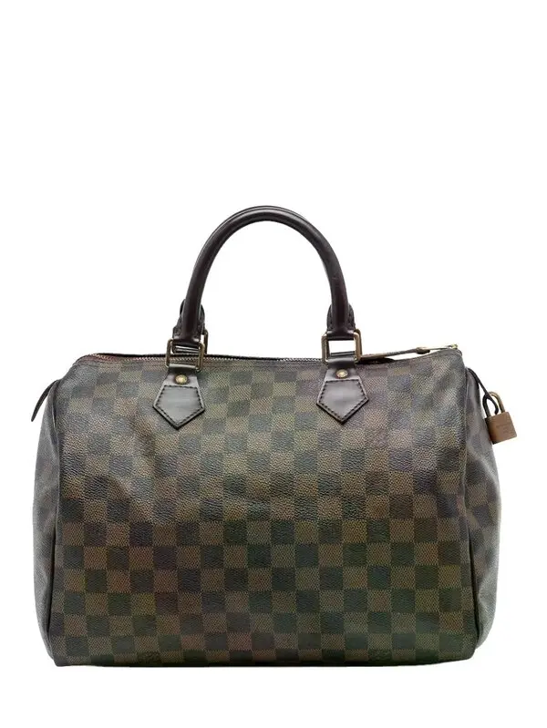LOUIS VUITTON 2007 Damier Ebene Speedy 30 Boston Bag - Brown
