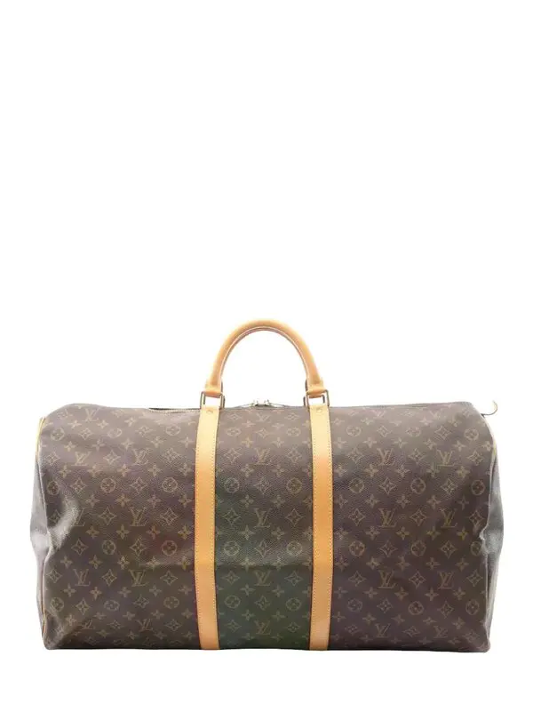 LOUIS VUITTON 1996 Monogram Keepall 60 Travel Bag - Brown