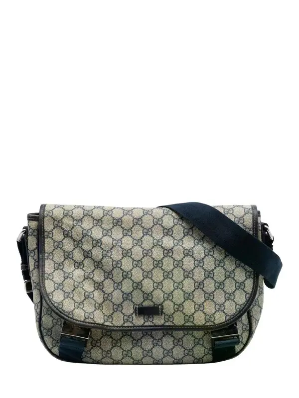 Gucci Gg Supreme Crossbody Bag - Grey